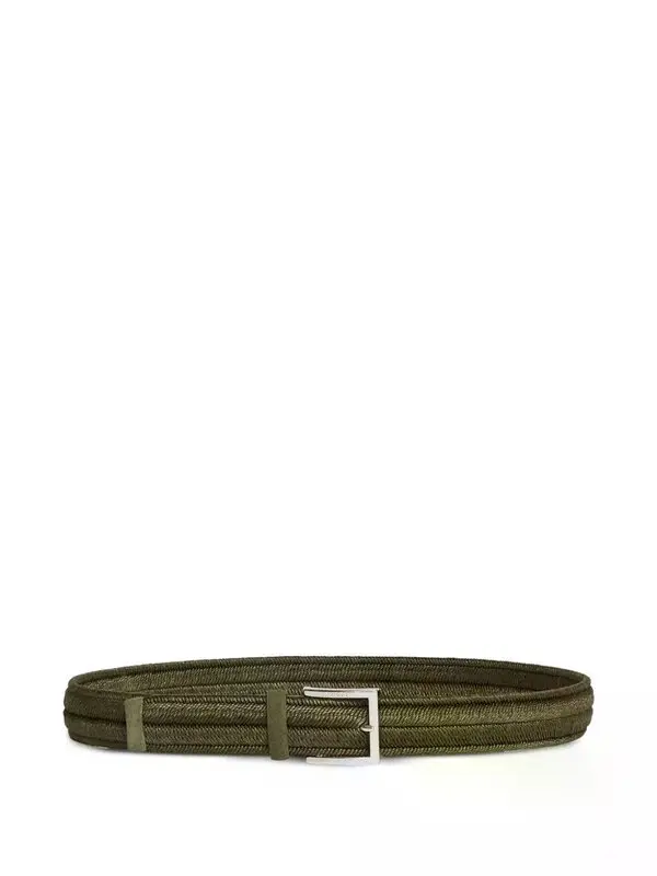 ORTIGNI Rope Elastic Linen Belt - Green