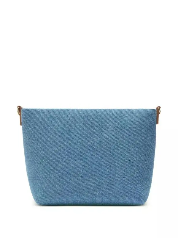 MC2 SAINT BARTH Embroidered Clutch Bag With Top Handle - Blue