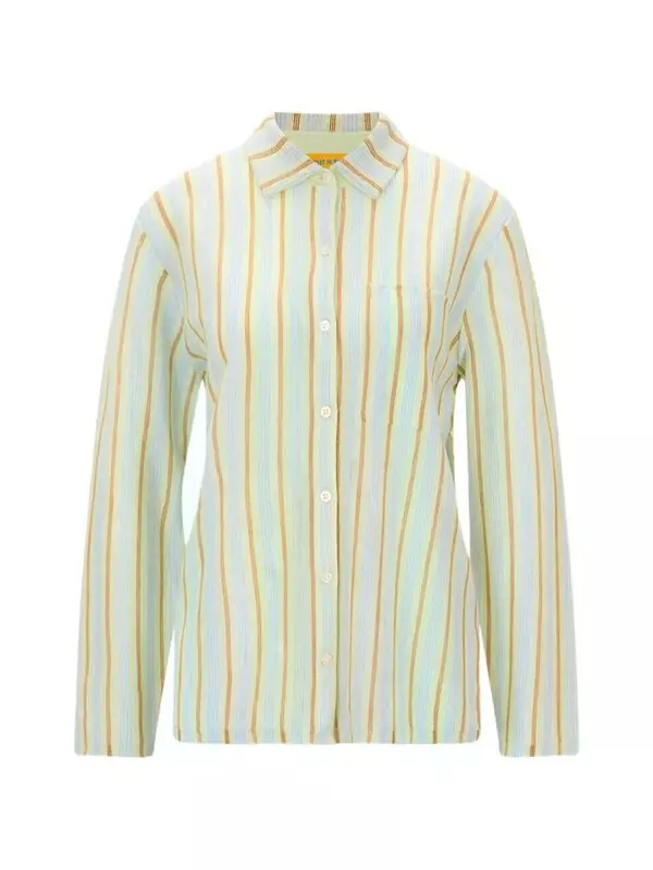 Guest In Residence Striped Long-sleeve Shirt - Blue