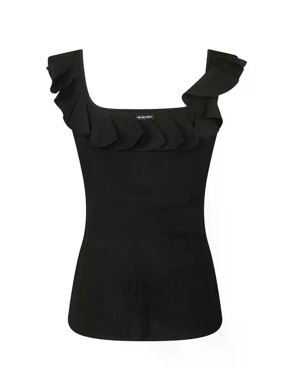 Michael Kors Ruffled Tank Top - Black