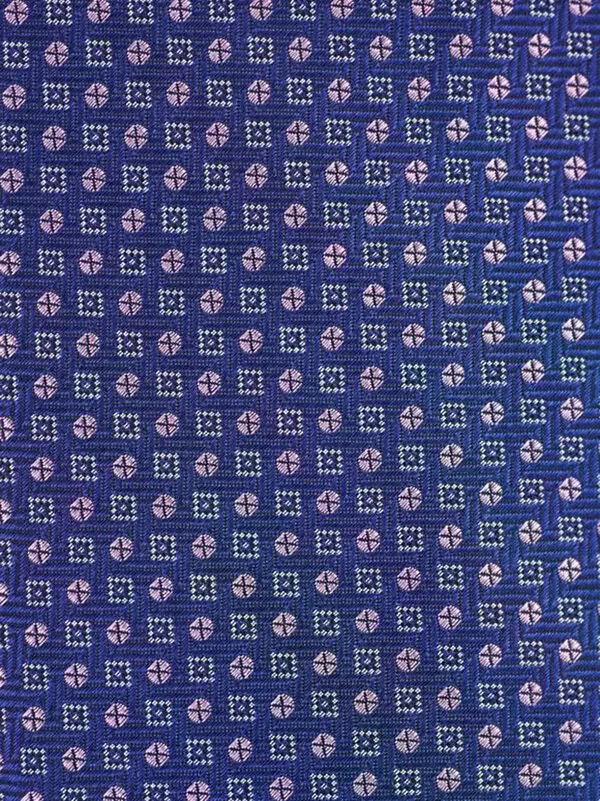 Canali Geometric-pattern Silk Tie