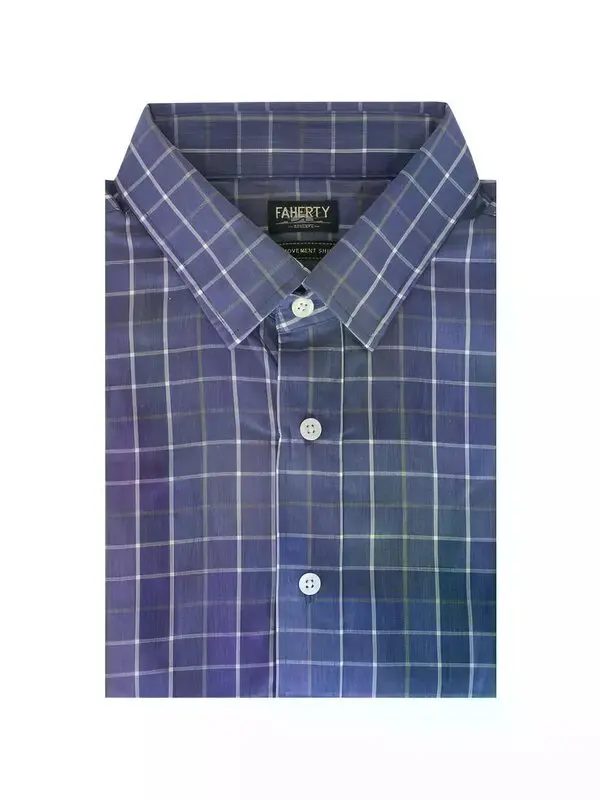 Faherty Brand The Movement Plaid-pattern Shirt - Blue