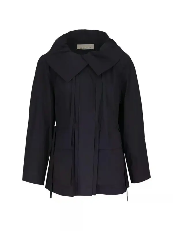 Lafayette 148 New York Travel Collared Oversized Jacket - Black