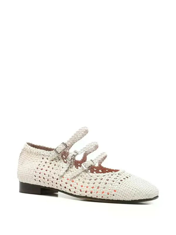 CAREL Woven Ballet Flats With Buckle Fastening
