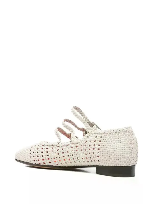 CAREL Woven Ballet Flats With Buckle Fastening