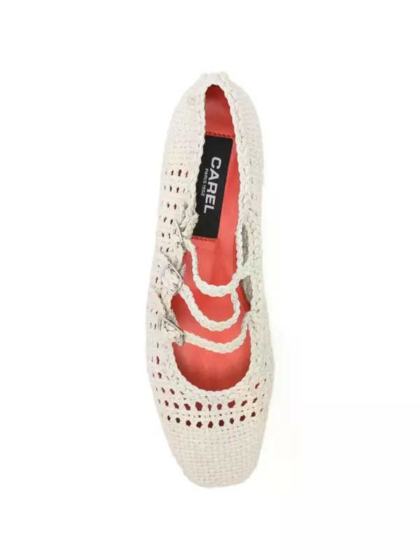 CAREL Woven Ballet Flats With Buckle Fastening
