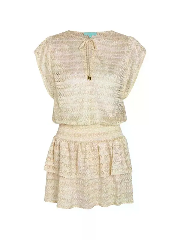 Melissa Odabash Tiered Ruffle Dress