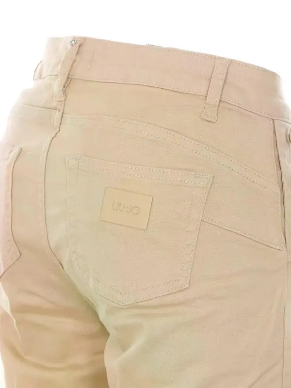 Liu Jo Flared Jeans With Logo Buttons - Neutrals