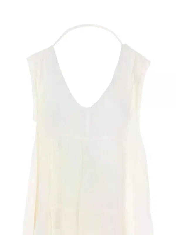MAURIZIO PECORARO Scoop-neck Linen Midi Dress
