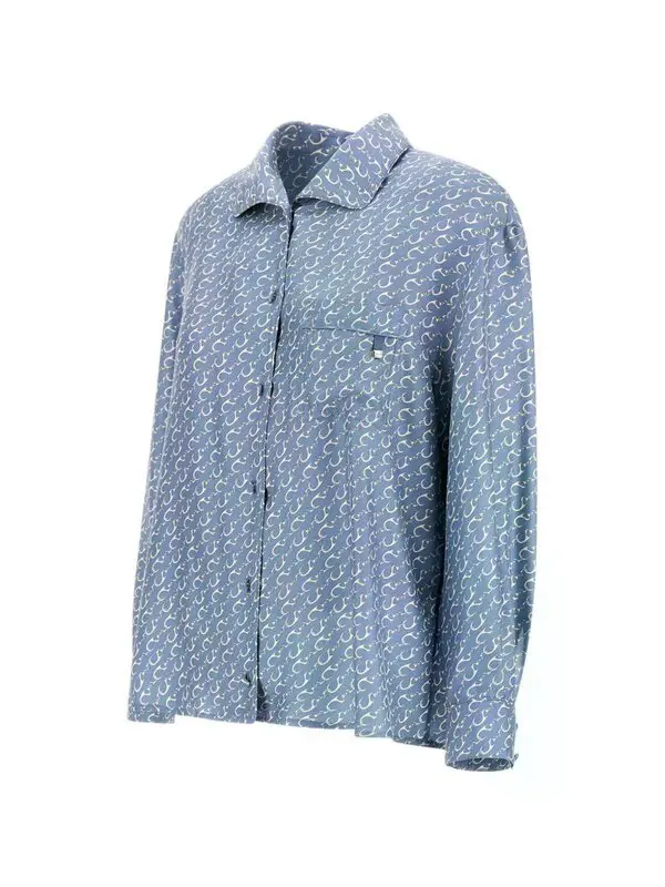 Herno Printed Silk Shirt - Blue