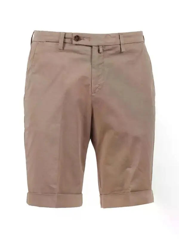 BRIGLIA 1949 Cuffed Bermuda Shorts - Neutrals