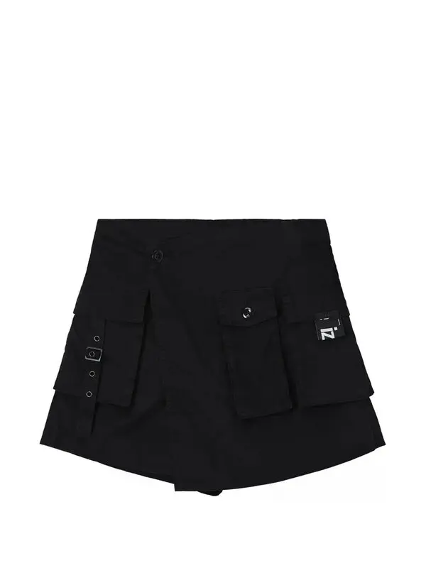 Izzue Logo-patch Shorts - Black
