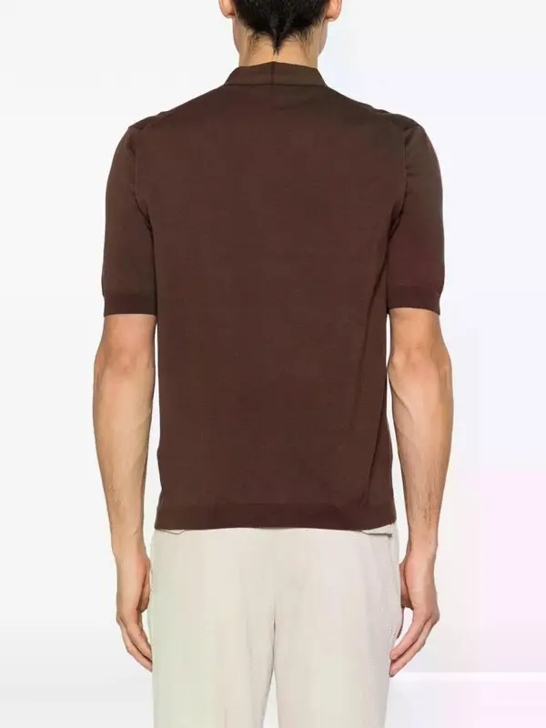LUIGI GENTILE Button V-neck Cardigan - Brown