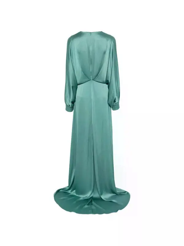 AIRE Gathered V-neck Maxi Dress