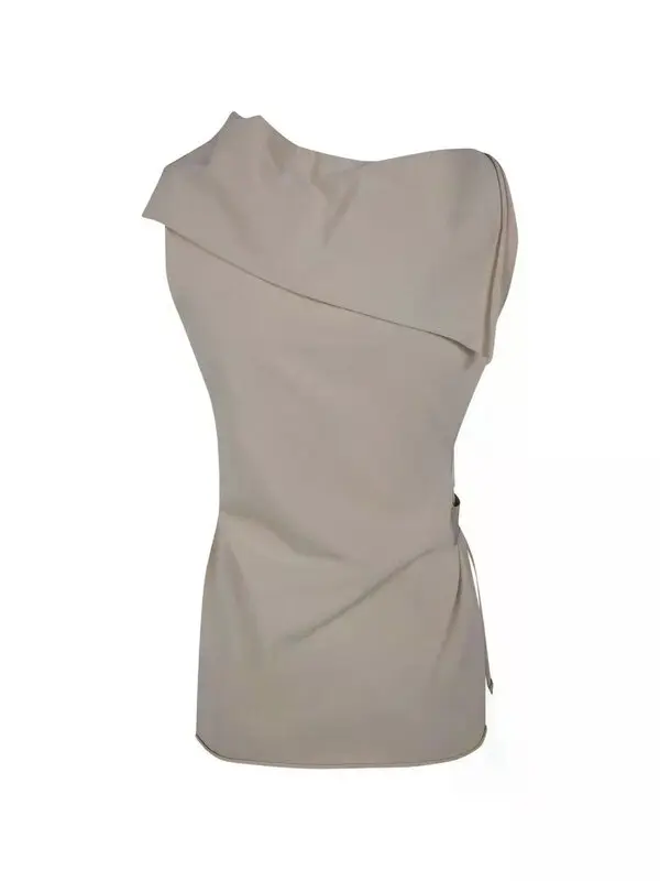 PIERANTONIOGASPARI Draped Belted Top - Neutrals
