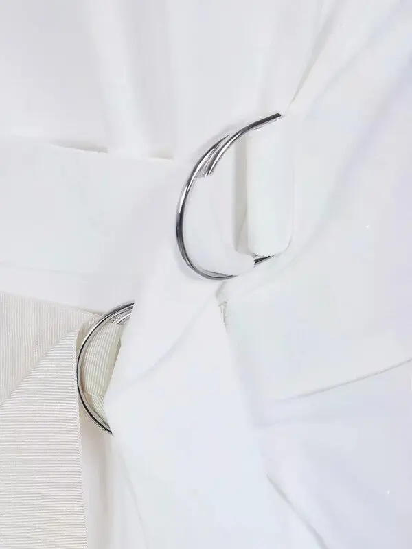 PIERANTONIOGASPARI Draped Top With Ring Detail - White