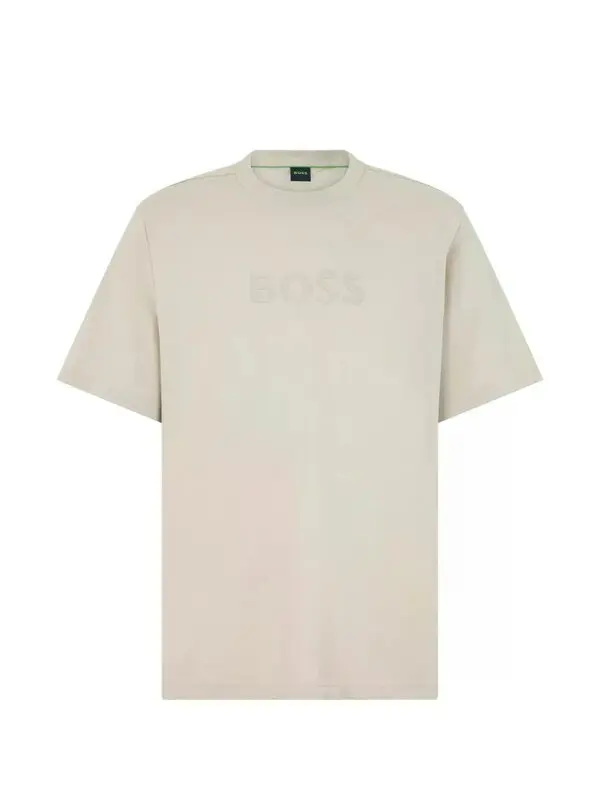 BOSS Logo-emed T-shirt - Neutrals