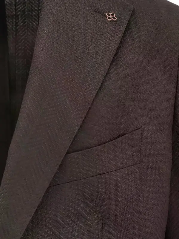 Tagliatore Single-breasted Blazer - Brown