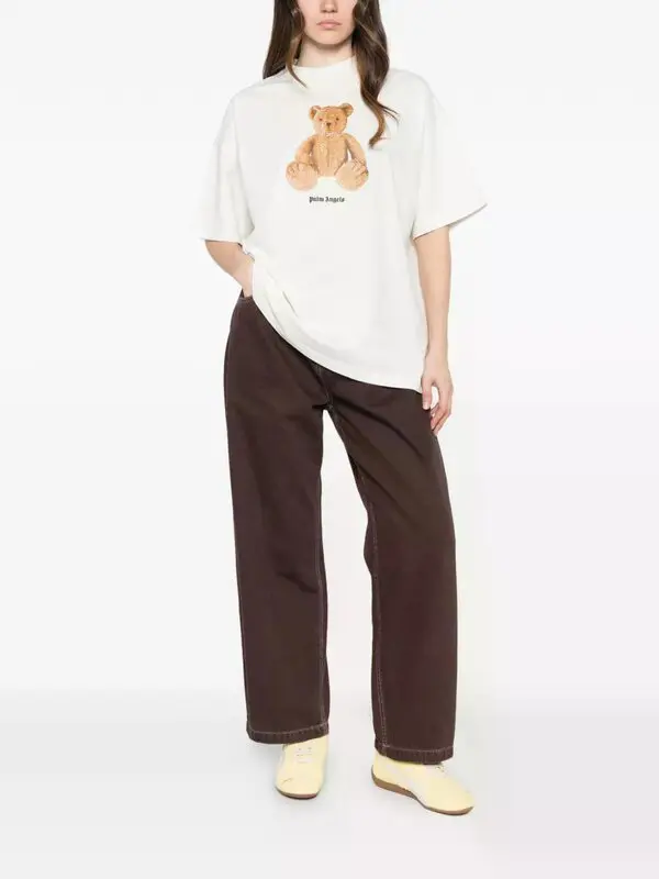 Palm Angels Bear-print T-shirt - Neutrals