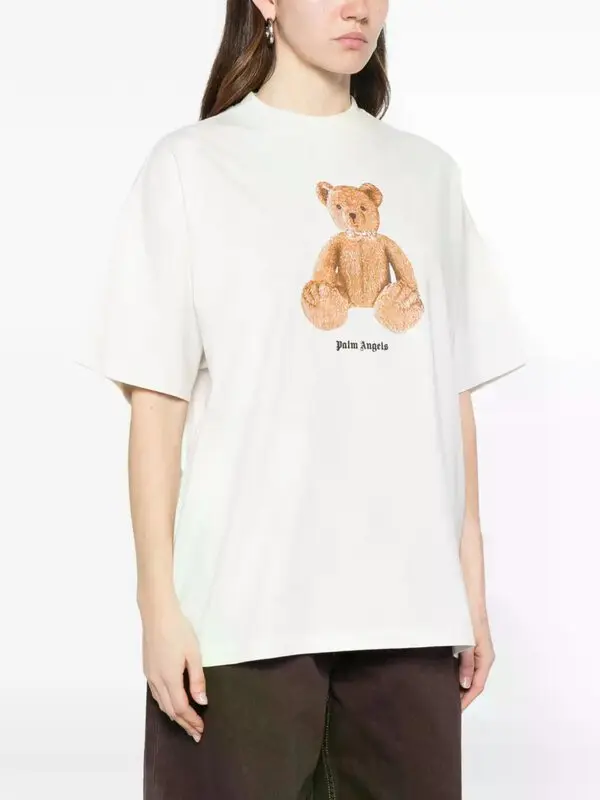 Palm Angels Bear-print T-shirt - Neutrals