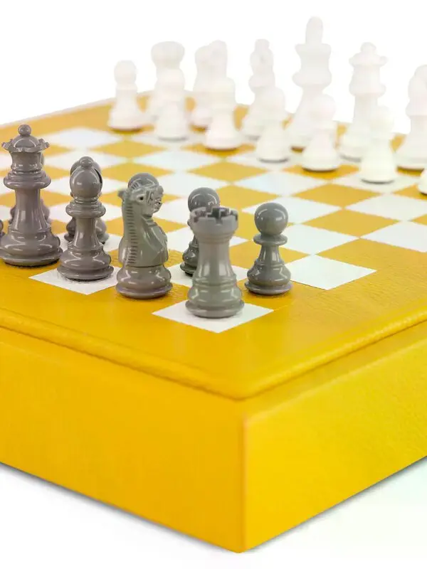 HECTOR SAXE Checkered Leather Chess Set