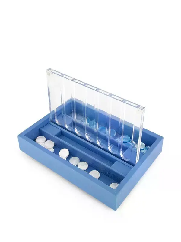 HECTOR SAXE Connect 4 Leather Game - Blue
