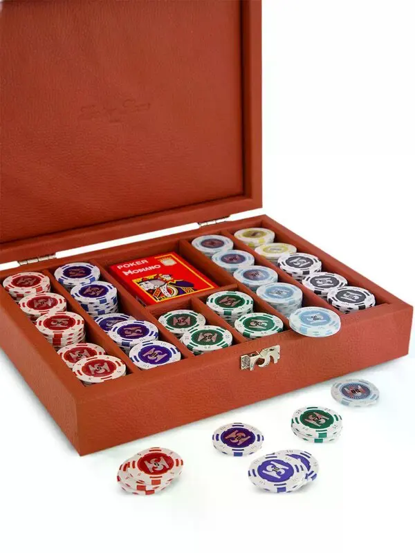 HECTOR SAXE Leather Poker Set