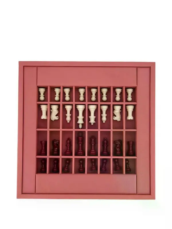 HECTOR SAXE Leather Chess Game - Pink