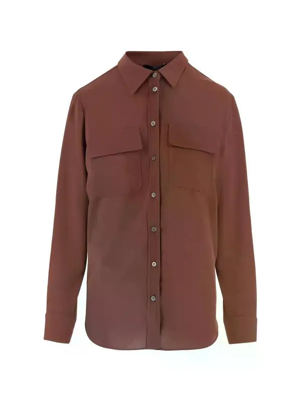 F.IT Flap-pockets Buttoned Shirt - Brown