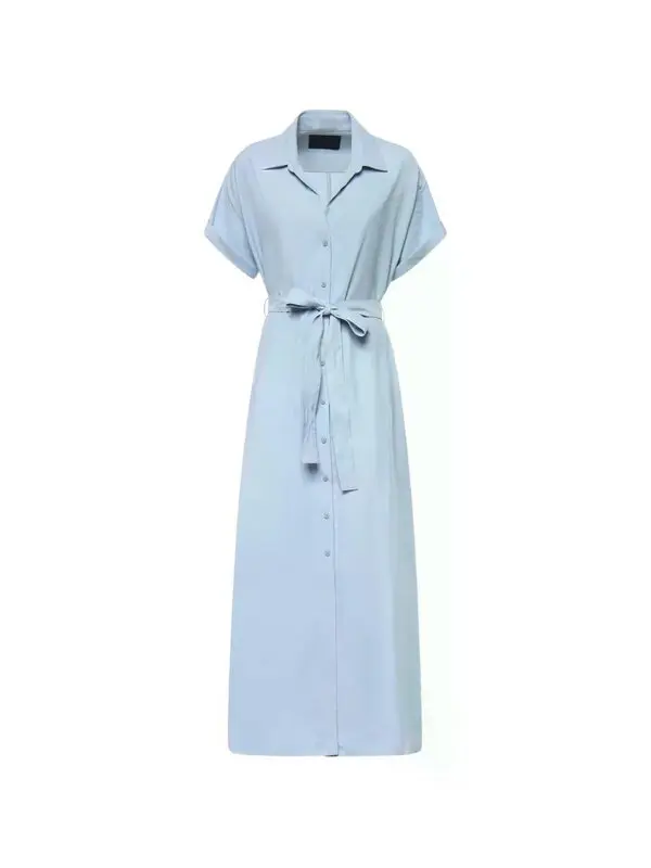 DONDUP Belted Shirt Midi Dress