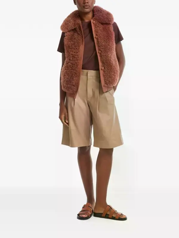 YVES SALOMON Button-up Gilet - Brown