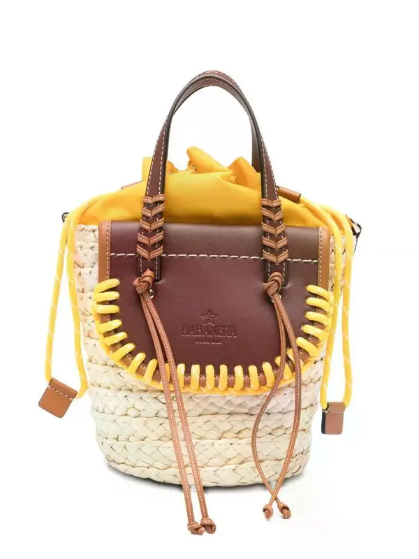CUBA LAB Habanera Contrast-trim Bucket Bag - Neutrals