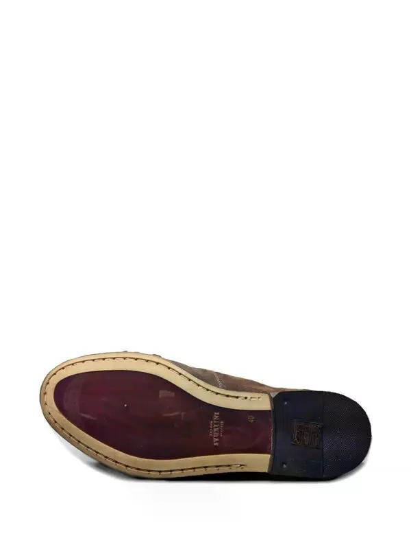 STURLINI FIRENZE Gathered Detail Suede Loafers