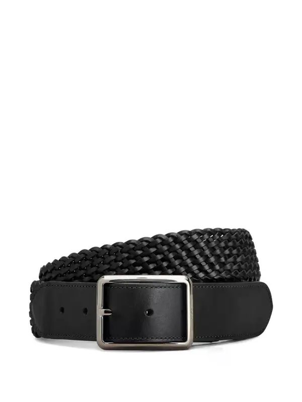 TOD'S Woven Buckled Belt - Black
