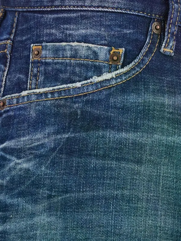 Dsquared2 Frayed Denim Shorts - Blue