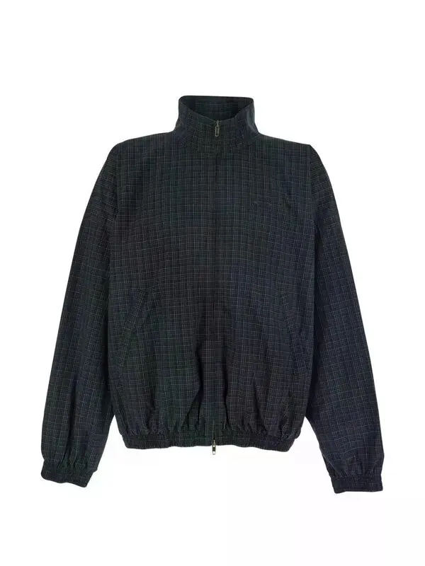 Balenciaga Tartan Embroidered Jacket - Green