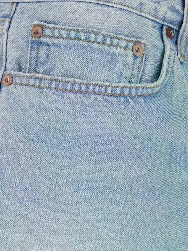 AGOLDE Frayed Denim Shorts - Blue
