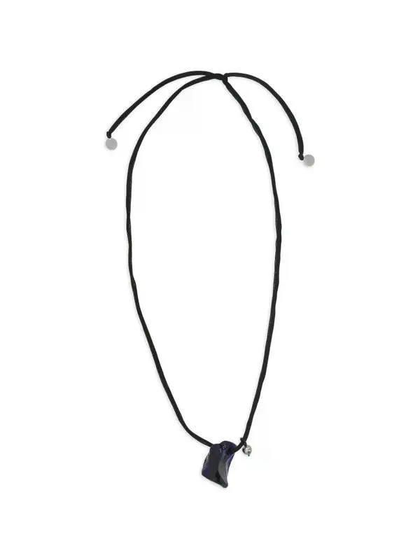 MARIA CALDERARA Stone-embellished Pendant Necklace - Black