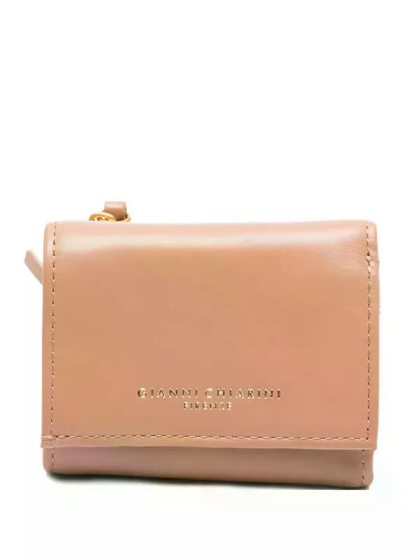 GIANNI CHIARINI Zip Leather Wallet - Neutrals