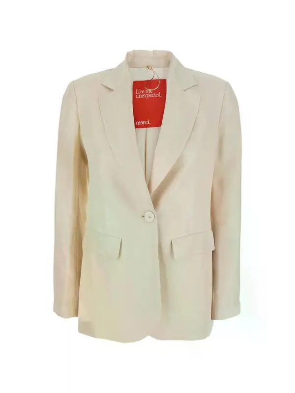 MERCI Button Pocket Blazer - Neutrals