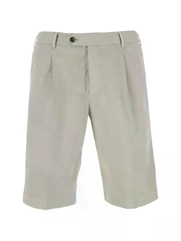 PT TORINO Pleated Bermuda Shorts - Neutrals