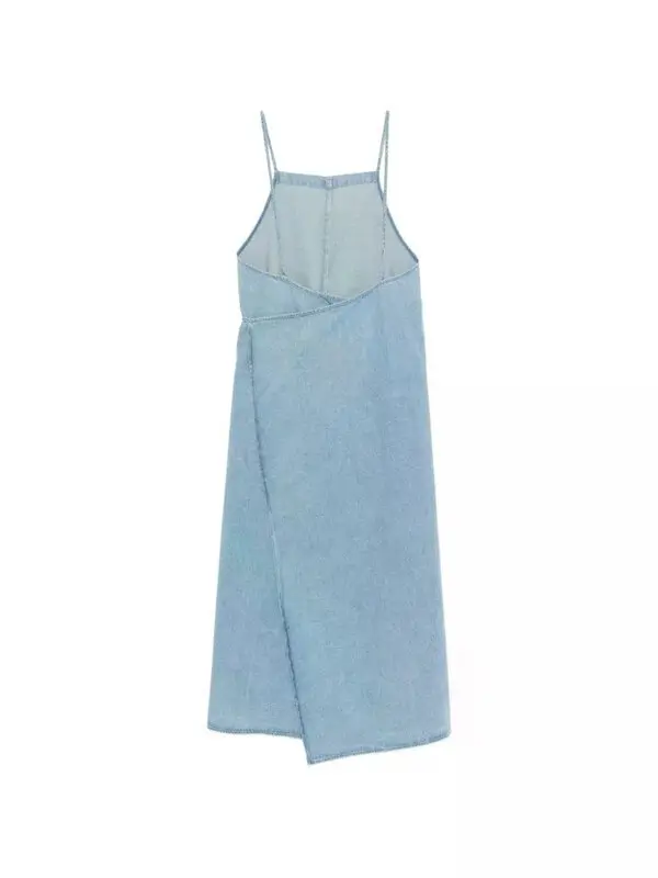 BASERANGE Yumi Apron Midi Dress - Blue