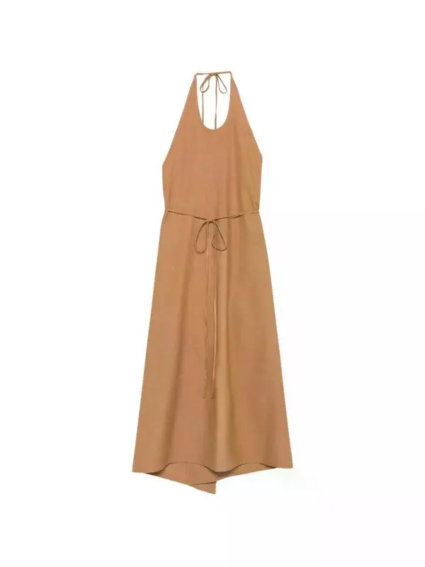 BASERANGE Apron Midi Dress - Brown
