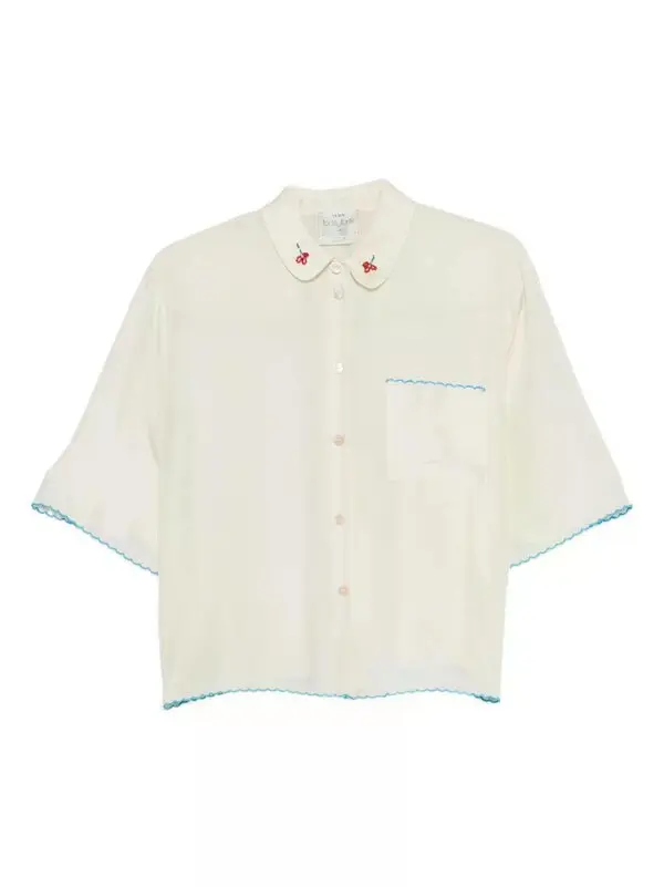 FORTE_FORTE Scallop-trim Shirt