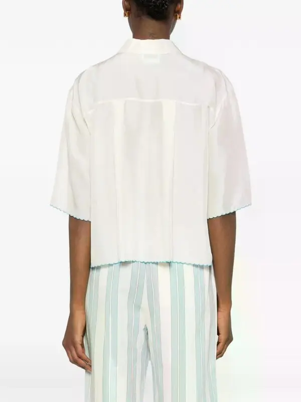 FORTE_FORTE Scallop-trim Shirt