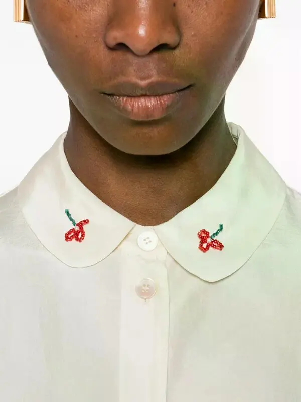 FORTE_FORTE Scallop-trim Shirt
