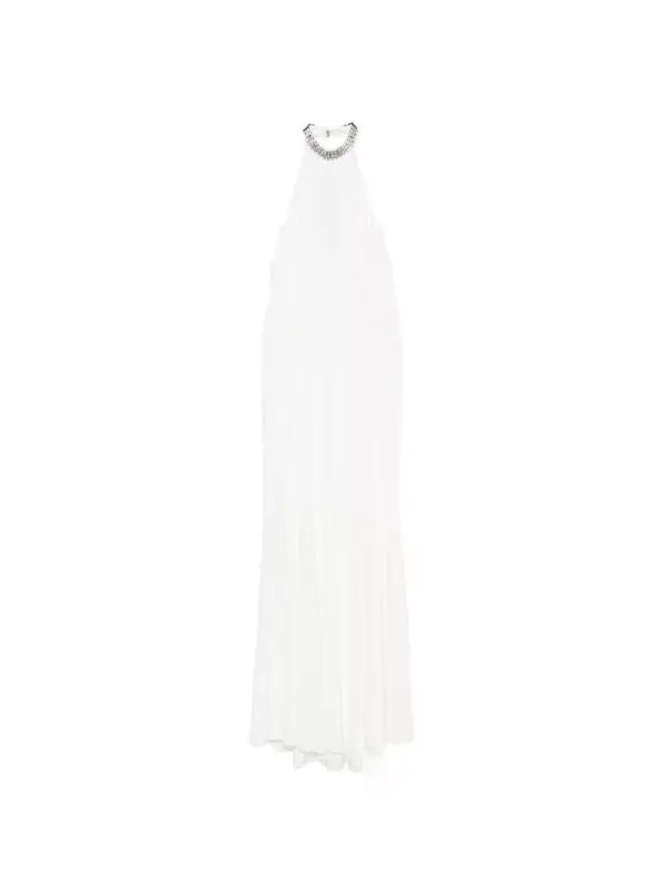 NISSA Backless Maxi Dress - White