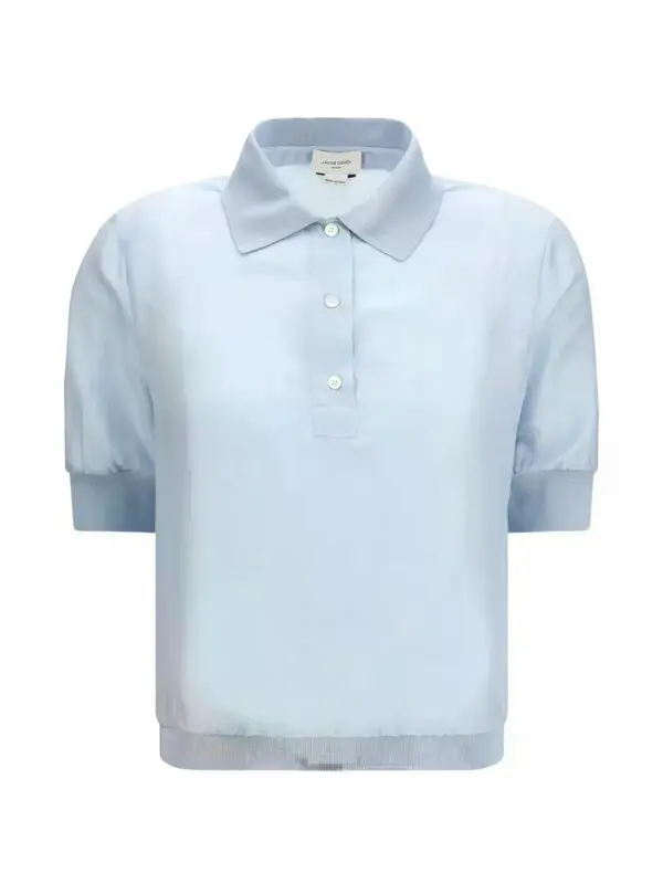 Jacob Cohen Cropped Short-sleeve Wool Polo Shirt - Blue