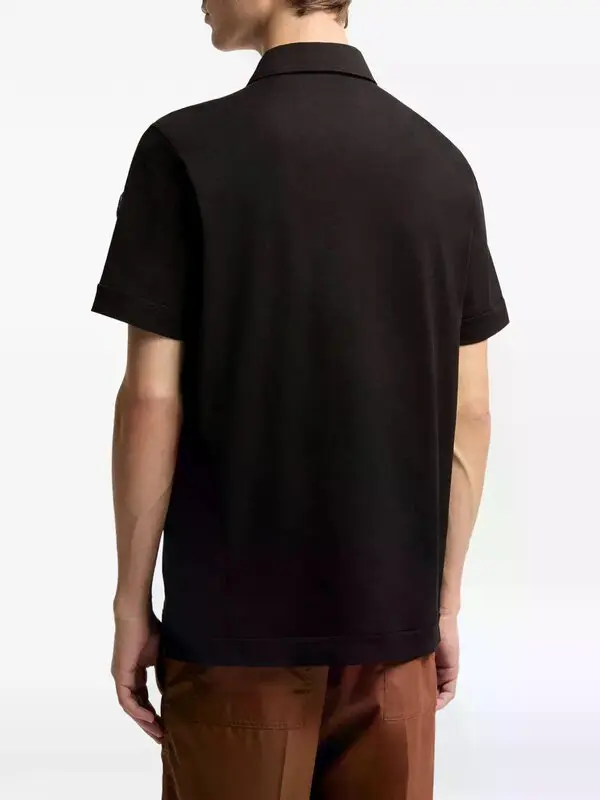Moncler Piqué Polo Shirt - Black