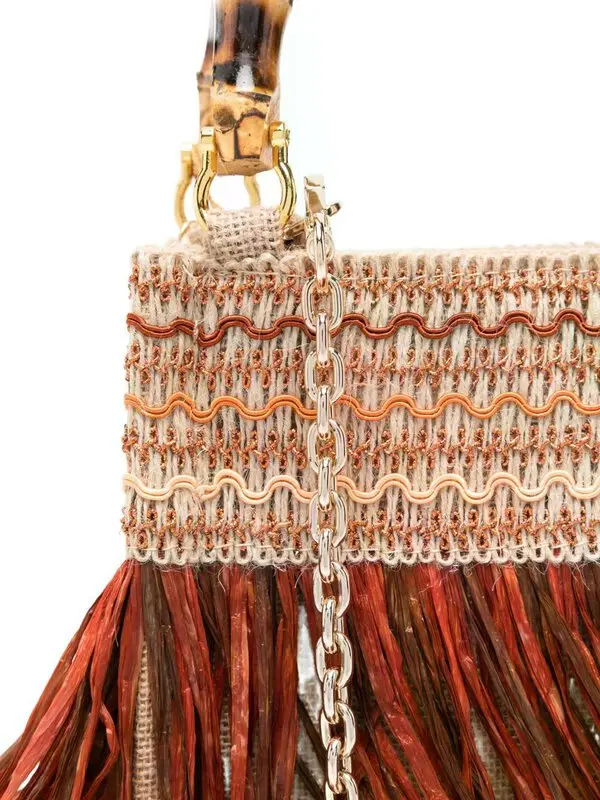 LA MILANESA Small Calla Fringe Tote
